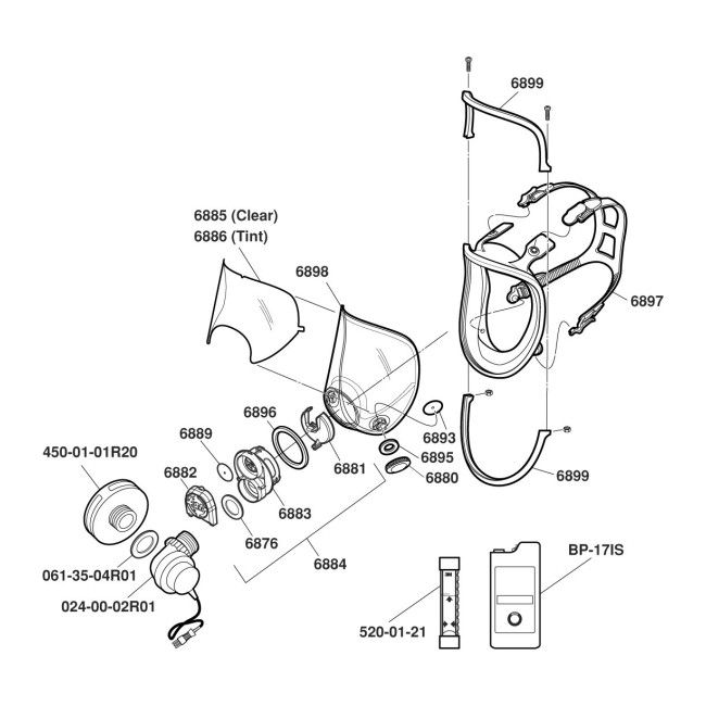 3M Powerflow face-mounted powered air purifying respirator. Medium ...