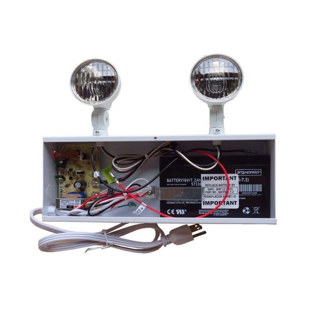 Emergency light unit 6 V 36 W with 2 spotlights | Sylprotec.com