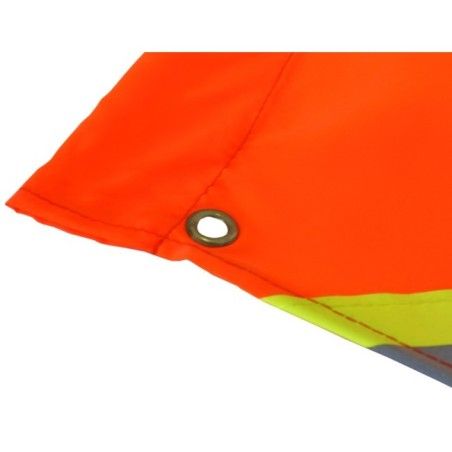 Orange nylon traffic flag, yellow & reflective stripes, 18”x26 ...