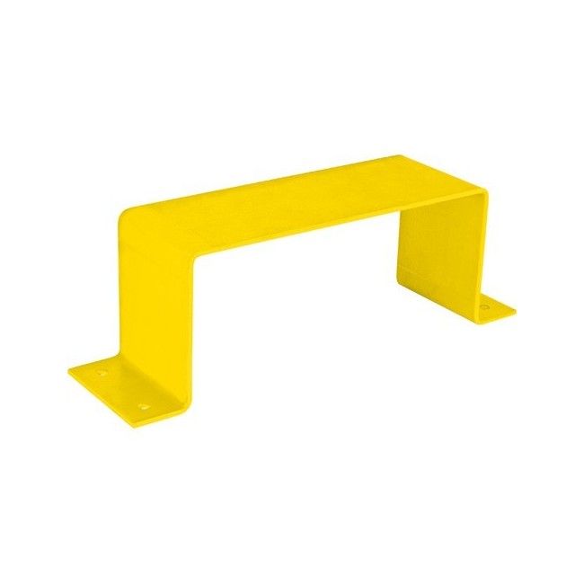 Wheel Chock Wall Bracket Sturdy metal construction painted in yellow ...
