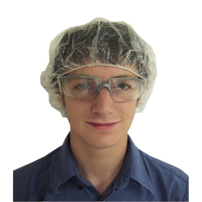 Bonnet jetable en plastique transparent imperméable. | Sylprotec.com