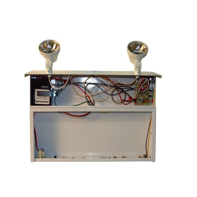 Combined emergency light Exit sign with 2 spotlights. | Sylprotec.com