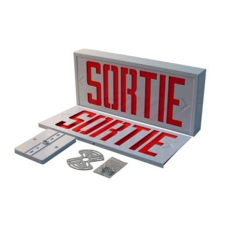 French emergency exit light (SORTIE) 120V without battery | Sylprotec.com