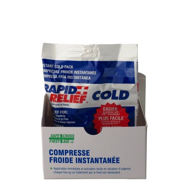 Instant cold pack in a boxed bag, 4 X 6 in. For first aid. | Sylprotec.com