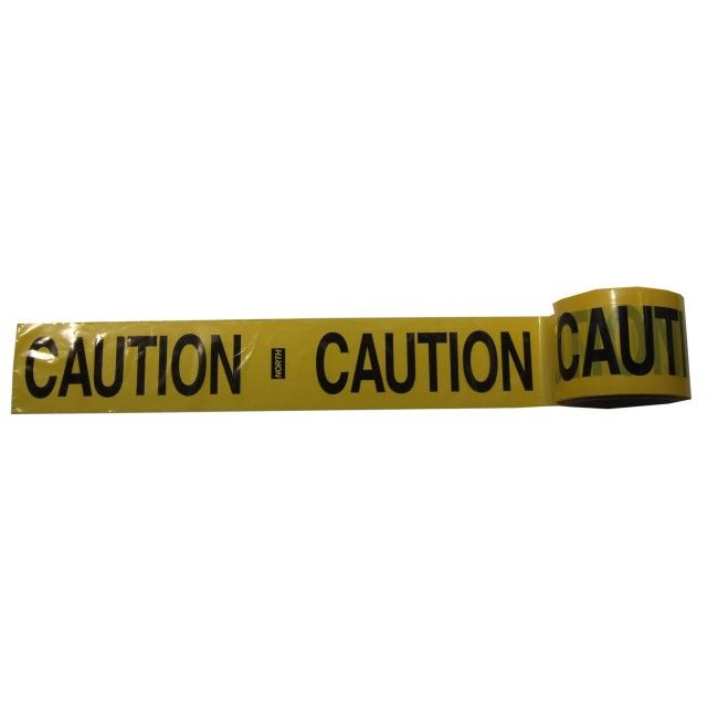 Yellow barricade tape, CAUTION, 3 in X 1000 ft. | Sylprotec.com