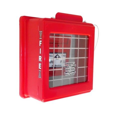 CATO red HDPE manual pull station cover, with clear acrylic window ...