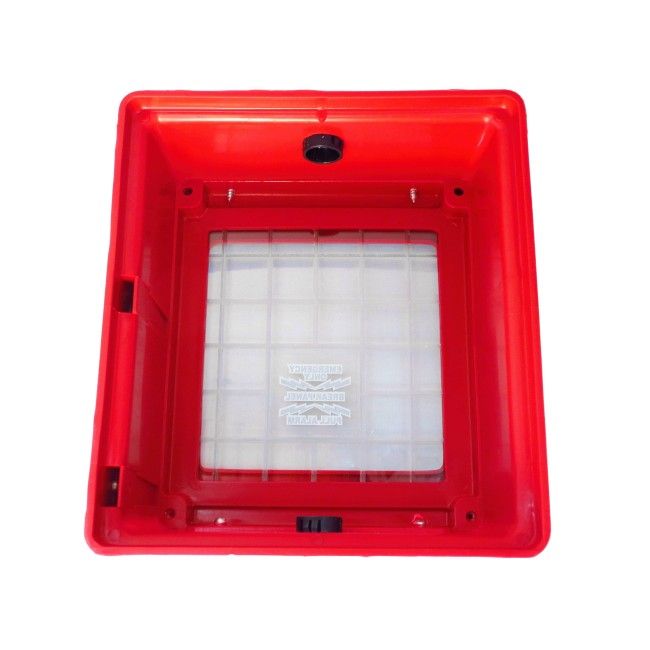 CATO red HDPE manual pull station cover, with clear acrylic window ...