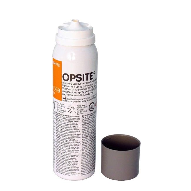 OpSite transparent spray-on dressing, 100 ml bottle. | Sylprotec.com