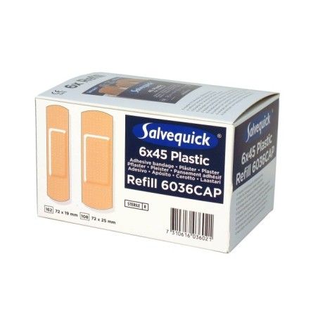 Refill 45 plastic adhesive bandages for Salvequick distributor ...