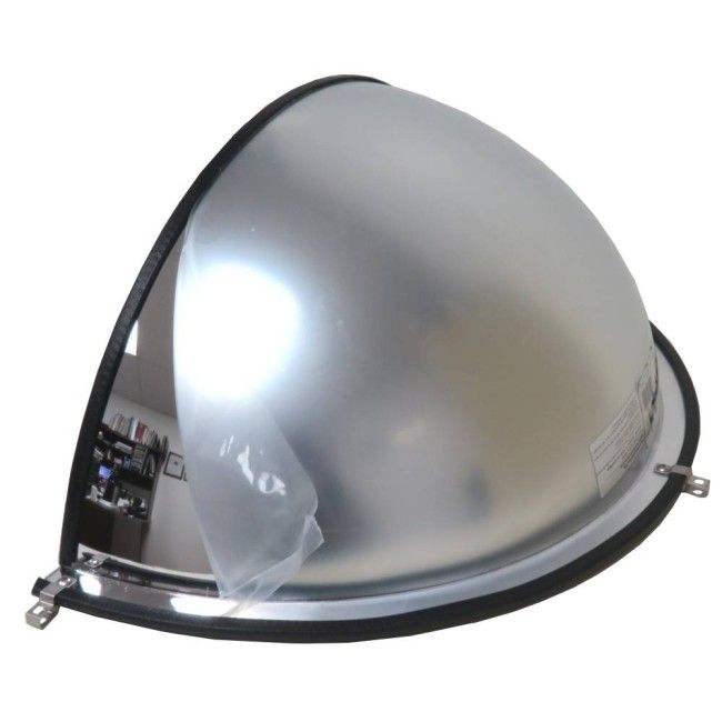 Acrylic half dome convex mirror for 180° view in a T-intersection ...