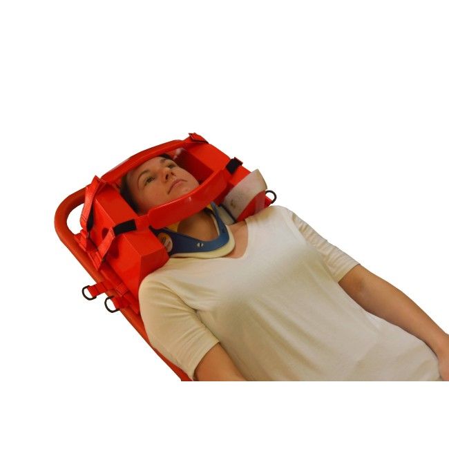 Head immobilizer with straps and foam blocks. | Sylprotec.com