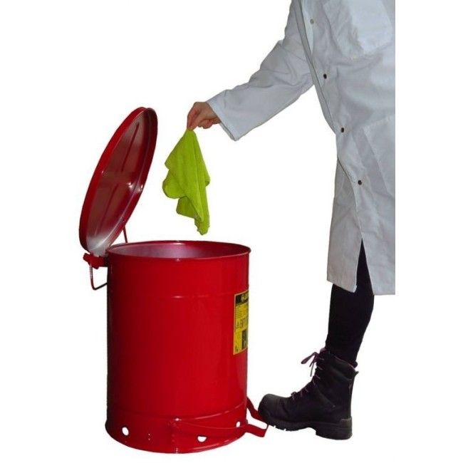 14 gallon container with pedal for oily or solvent-soaked garbage ...