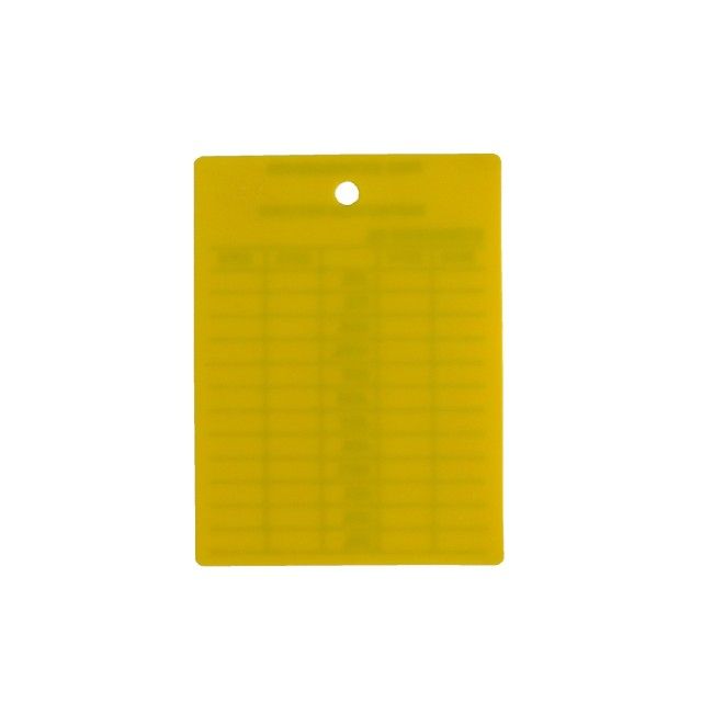 Plastic monthly inspection tag, English, 4 years. | Sylprotec.com