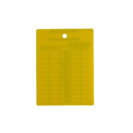 Plastic monthly inspection tag, English, 4 years. | Sylprotec.com