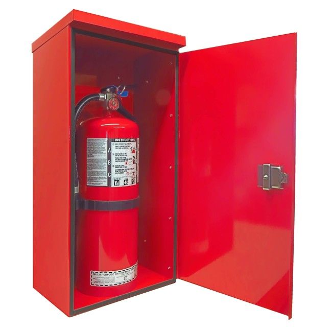 Surface-mount outdoors steel fire cabinet for 20 lbs extinguishers ...
