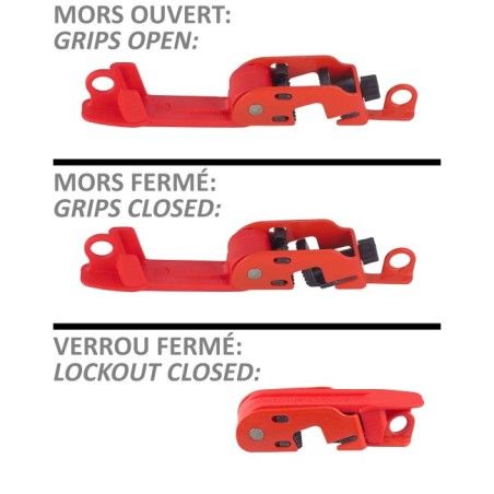 Master Lock Grip Tight 493B circuit breaker lockout. | Sylprotec.com