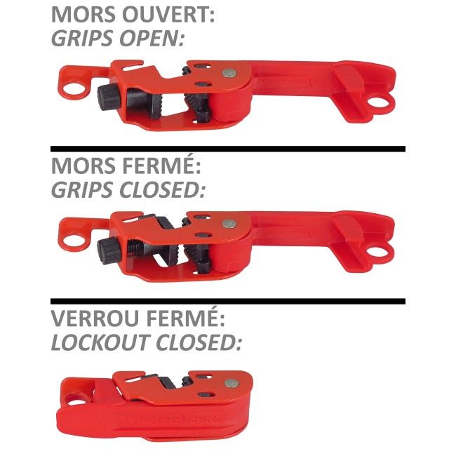 Master Lock Grip Tight 493B circuit breaker lockout. | Sylprotec.com