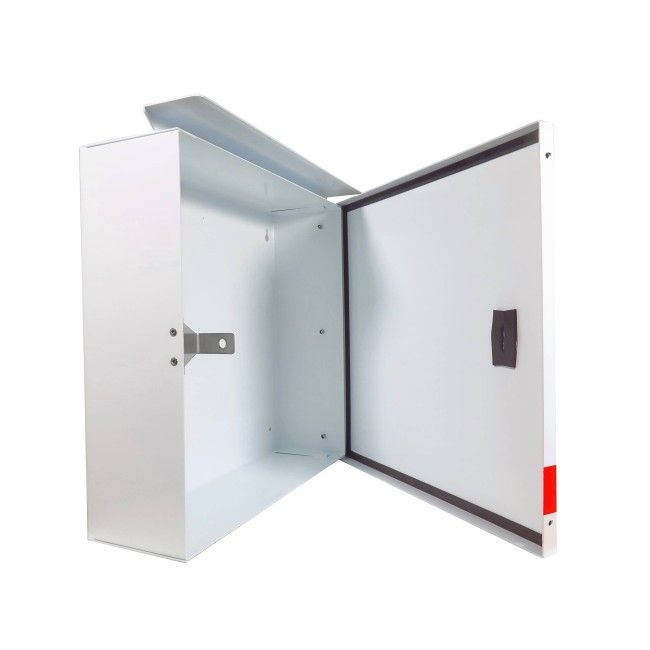 Steel box safety plan13 3/8 W X 13 3/8 H X 4 1/4. French label ...
