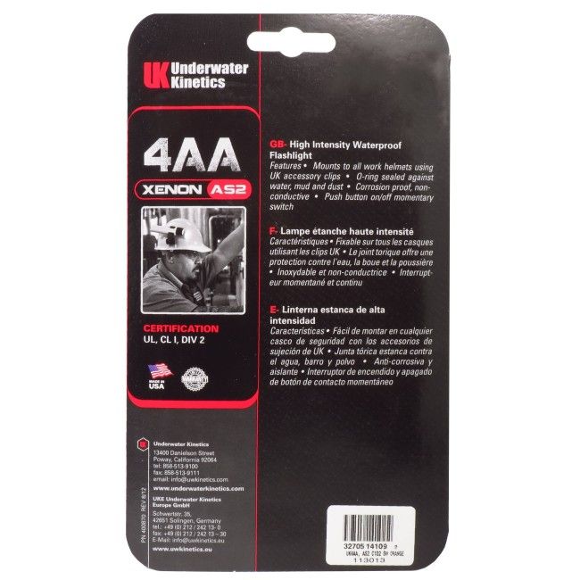 Underwater UK4AA-AS2 anti-explosion flashlight with xenon bulb ...