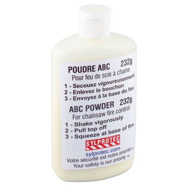 Bottle of ABC-type powder, ideal for small fires, chainsaws, etc ...