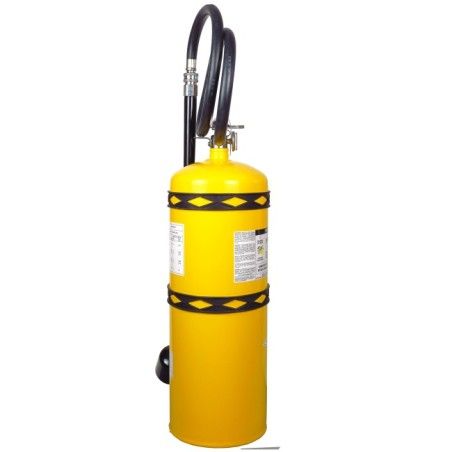 Fire extinguisher with sodium chloride, 30 lbs, type D (metal fire ...