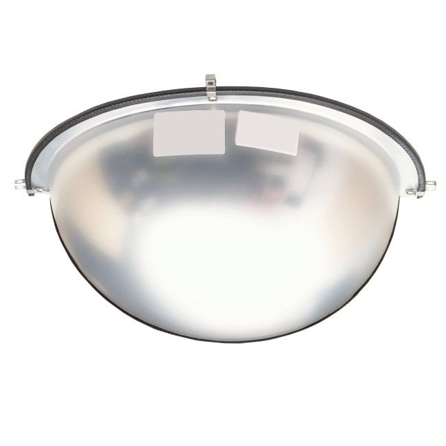 Acrylic half dome convex mirror for 180° view in a T-intersection ...