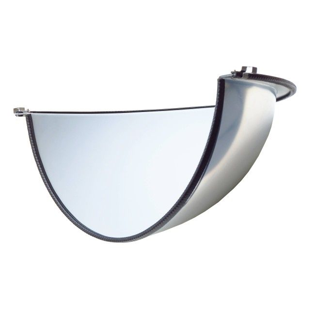 Acrylic half dome convex mirror for 180° view in a T-intersection ...