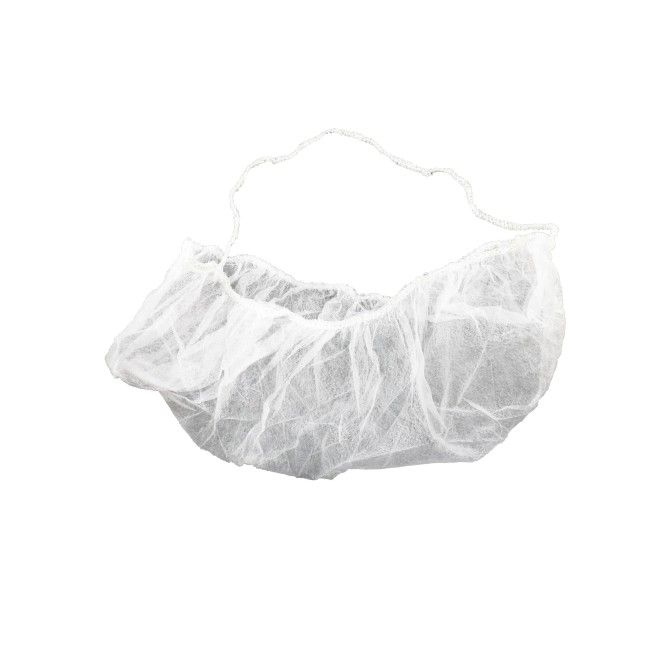 Beard net, white mesh (100/pkg). Disposable product after use ...