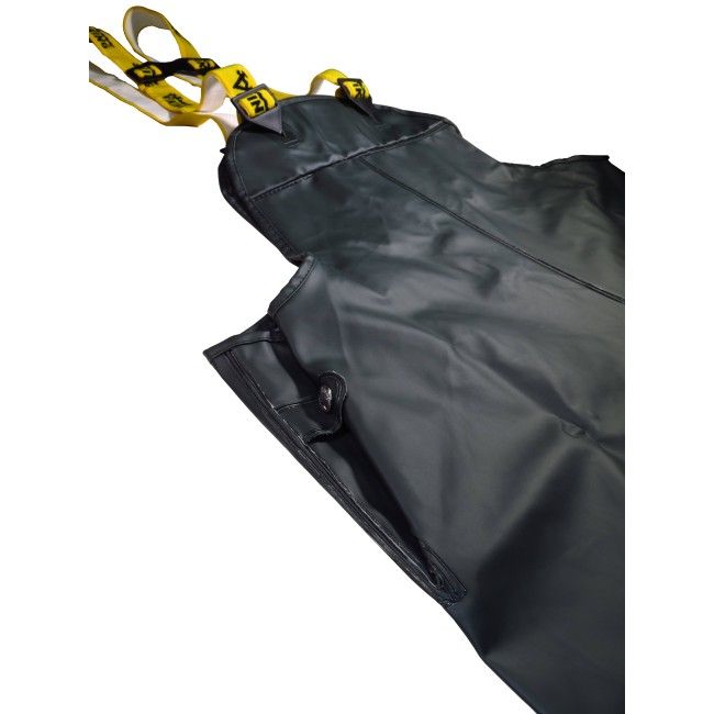 Green PVC-lined Viking Journeyman® waterproof rain pants | Sylprotec.com