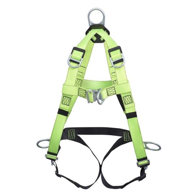 harness for ladder, descent, confined space. Extendable D-ring.