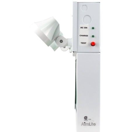 Combo LED exit sign with green Running Man and 2 spotlights ...