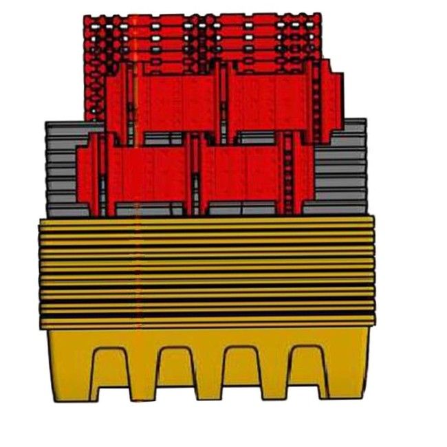 Plateforme de rétention ESP : 2 cage à réservoir GRV ou IBC | Sylprotec.com