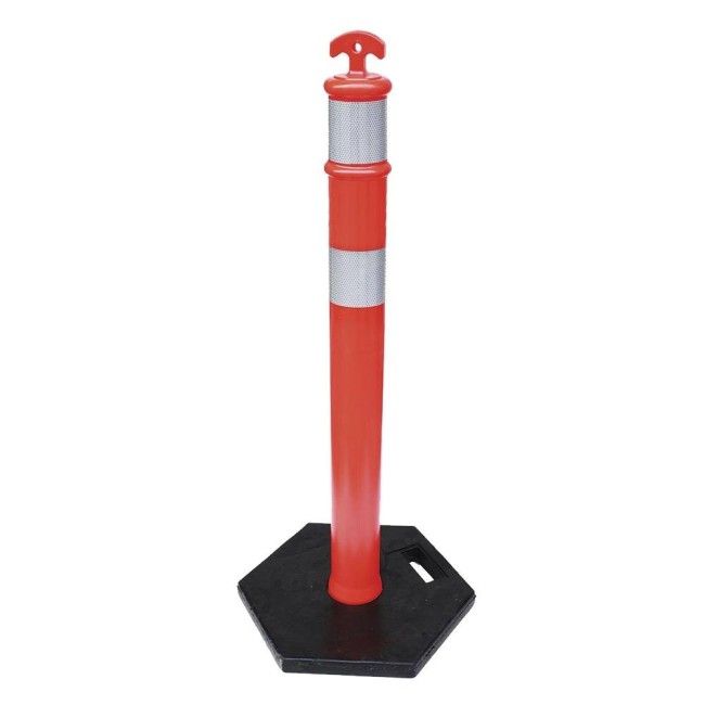 T-top delineator High-visibility orange retroreflective road post, 47 ...