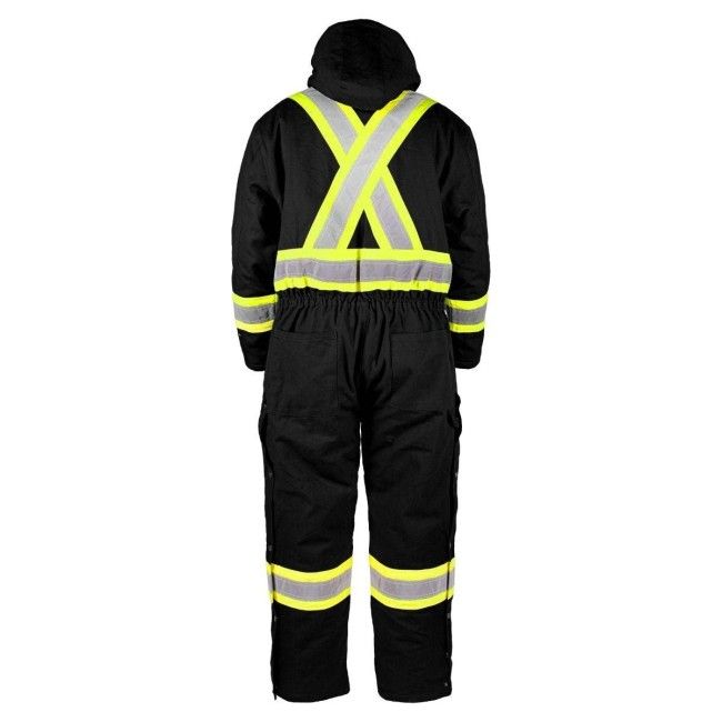 Terra black lined coverall cotton canevas, polyester, polyfill ...
