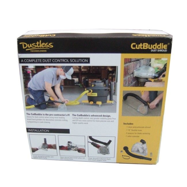 5 in dust collector and 18 in hose, CutBuddie, for silica and asbestos ...