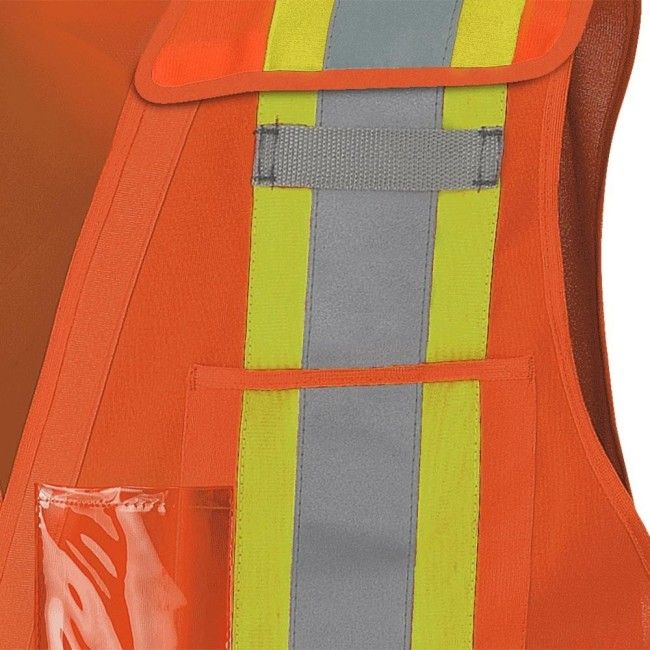Orange vest with reflective tape CSA Z96-15 class 2 level 2, Pioneer ...