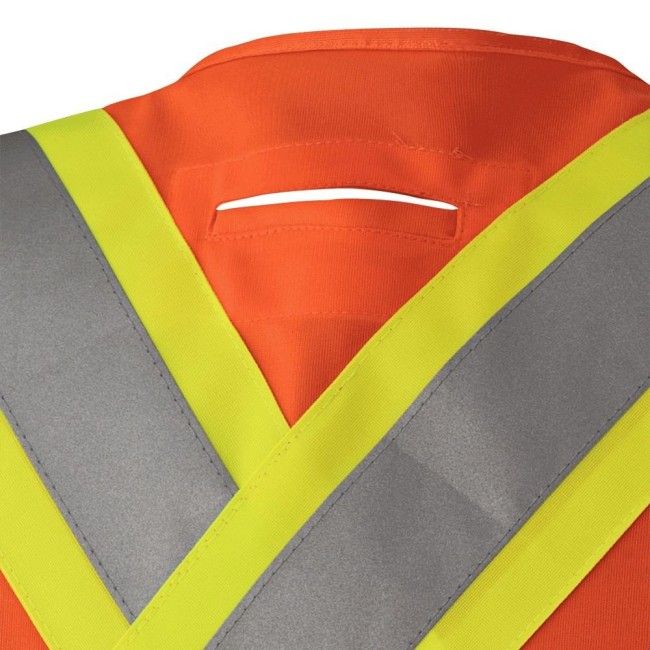 Orange vest with reflective tape CSA Z96-15 class 2 level 2, Pioneer ...