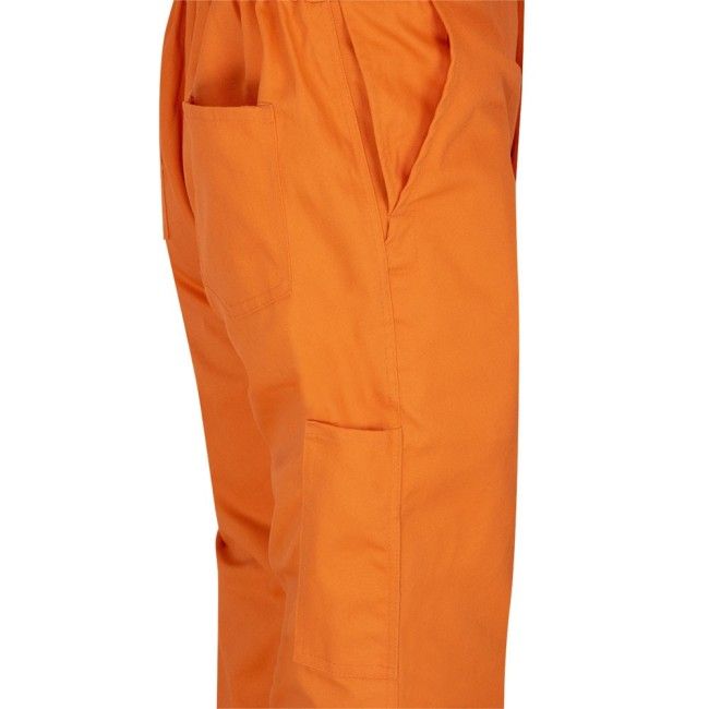 100% FR orange coverall, ARC 2, with hi-viz reflective stripes ...