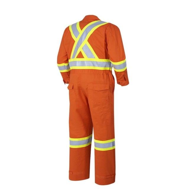 Orange Pioneer 7705 and 7705T arc flash coveralls & reflective stripes ...