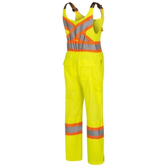 Pioneer model 6000W Women's breathable yellow overalls for road safety ...