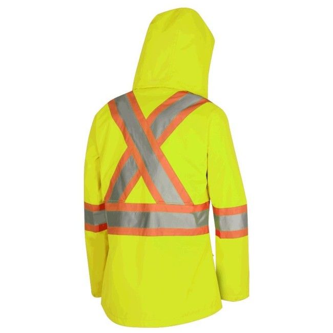 Women's yellow waterproof jacket in polyester/Pu, Pioneer 5628W ...