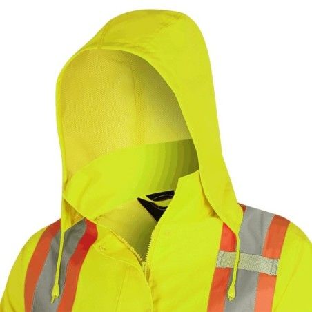 Women's yellow waterproof jacket in polyester/Pu, Pioneer 5628W ...