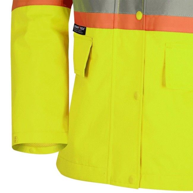 Women's yellow waterproof jacket in polyester/Pu, Pioneer 5628W ...