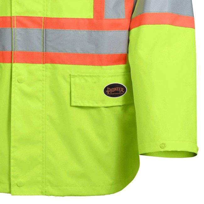 Yellow waterproof jacket in polyester/Polyurethane 300 D, Pioneer 5628 ...
