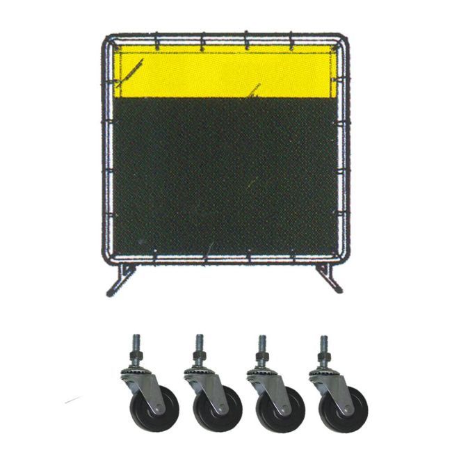Casters for portable welding screen (4 casters) | Sylprotec.com