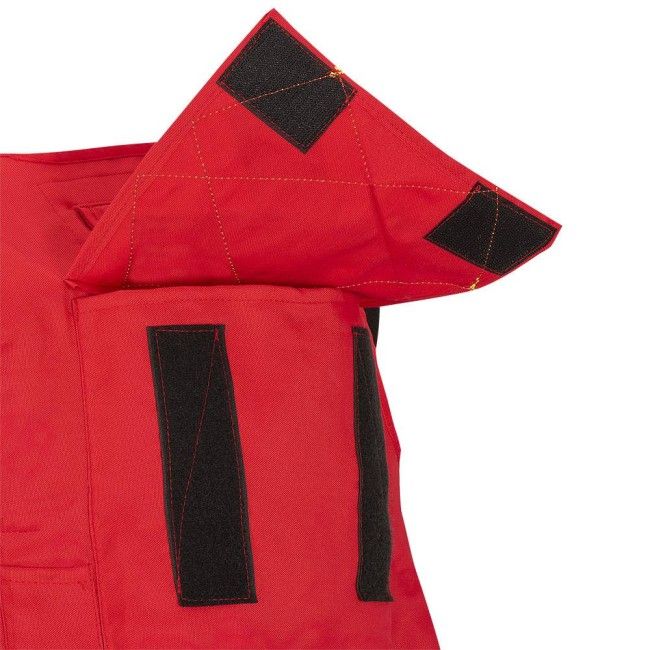600D red high-visibility surveyor's safety jacket | Sylprotec.com