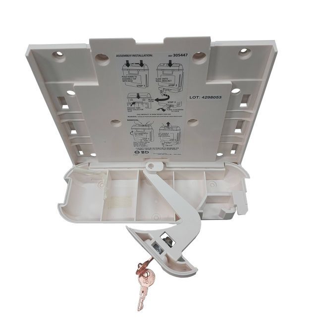 Wall bracket for sharps medical waste container - 5.1 L (1.3 US gal ...